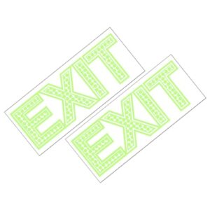 homoyoyo 1set export sticker signs stickers way indicator sticker emergency exit sign floor guide sticker exit decals glowing sticker ire exit signage adhesive exit sticker the pet 2sheets