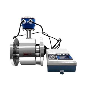 flow control meter electromagnetic stainless steel flow meter, remote display magnetic flowmeter, 4-20ma rs485 wastewater sewage acid flow used in petroleum,food, etc. (color : dn10 ss304