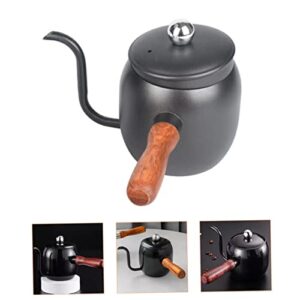 MOLUCKFU Coffee Pot Coffee Machines for Home Mini Coffee Machine Grease Can Home Espresso Machine Coffee Kettle Mini Kettle Espresso Coffee Small Tea Kettle Stainless Steel Black