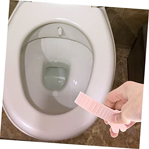 ASAKKURA 10pcs Toilet Lid Lifter Toilet Riser Seat Toilet Handle Toilet Seats Cover Toilet Seat Bidet Toilet Seat Toilet Seats Lifter Sticky Furniture Knob Toilet Seats Handle Pink