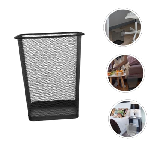 VILLFUL Square Hollow Trash Can Office Trash Cans Rubbish Bin Trash Can for Office Waste Basket Trash Cans for Office Trash Bin Dorm Trash Bucket Trash Can Office Garbage Can Bedroom Iron