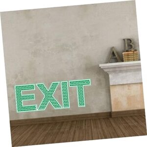 Gatuida Green Exit Luminous Sticker Exit Wall Sticker Emergency Door Exit Sign Luminous Exit Sign