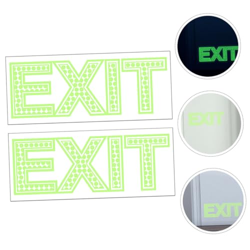 Homoyoyo 1set Export Sticker Signs Stickers Way Indicator Sticker Emergency Exit Sign Floor Guide Sticker Exit Decals Glowing Sticker Ire Exit Signage Adhesive Exit Sticker The Pet 2sheets