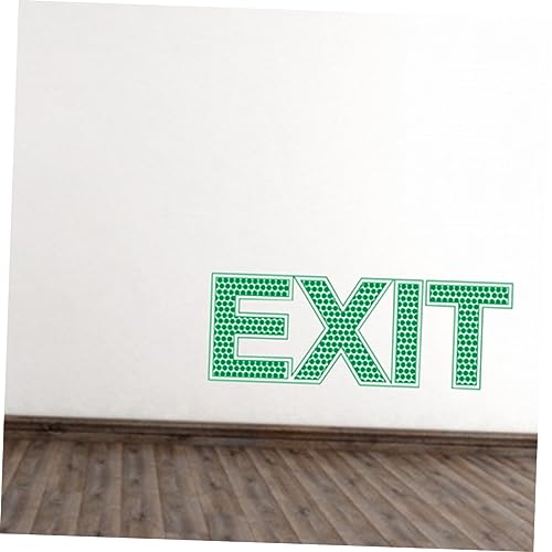 Gatuida Green Exit Luminous Sticker Exit Wall Sticker Emergency Door Exit Sign Luminous Exit Sign