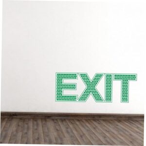 JECOMPRIS 2pcs Exit Sticker Exit Luminous Sticker Exit Photoluminescent Signs Stickers Noctilucence Exit Sign Exit Decal Exit Wall Sticker Emergency Door Exit Sign Exit Wall Decal Green