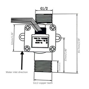 Csnbfiop G1/2" DN15 Water Sensors Switches 1-30L/Min Meter For Industrial Control Liquid Circulating