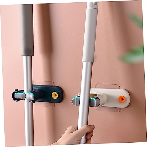 TOKIDNY 4pcs Mop Hanger Garage Utility Rack Mop Broom Holder Brush and Mop Holder Broom Organizer Broom Hook Dustpan Hanger Storage Hangers Mop Hooks Wall Mounted Mop Holder Mop Rack Blue