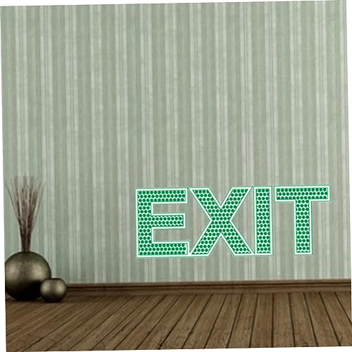 Gatuida Green Exit Luminous Sticker Exit Wall Sticker Emergency Door Exit Sign Luminous Exit Sign