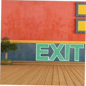 JECOMPRIS 2pcs Exit Sticker Exit Luminous Sticker Exit Photoluminescent Signs Stickers Noctilucence Exit Sign Exit Decal Exit Wall Sticker Emergency Door Exit Sign Exit Wall Decal Green