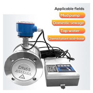 Flow Control Meter Electromagnetic Stainless Steel Flow Meter, Remote Display Magnetic Flowmeter, 4-20mA RS485 Wastewater Sewage Acid Flow Used in Petroleum,Food, Etc. (Color : DN10 SS304