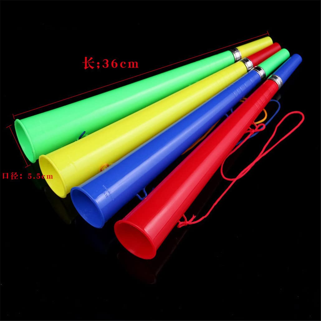 Horn Sounds Maker Reusable Plastic Football Fans Applause Trumpets Toys Random Color 4 Pieces