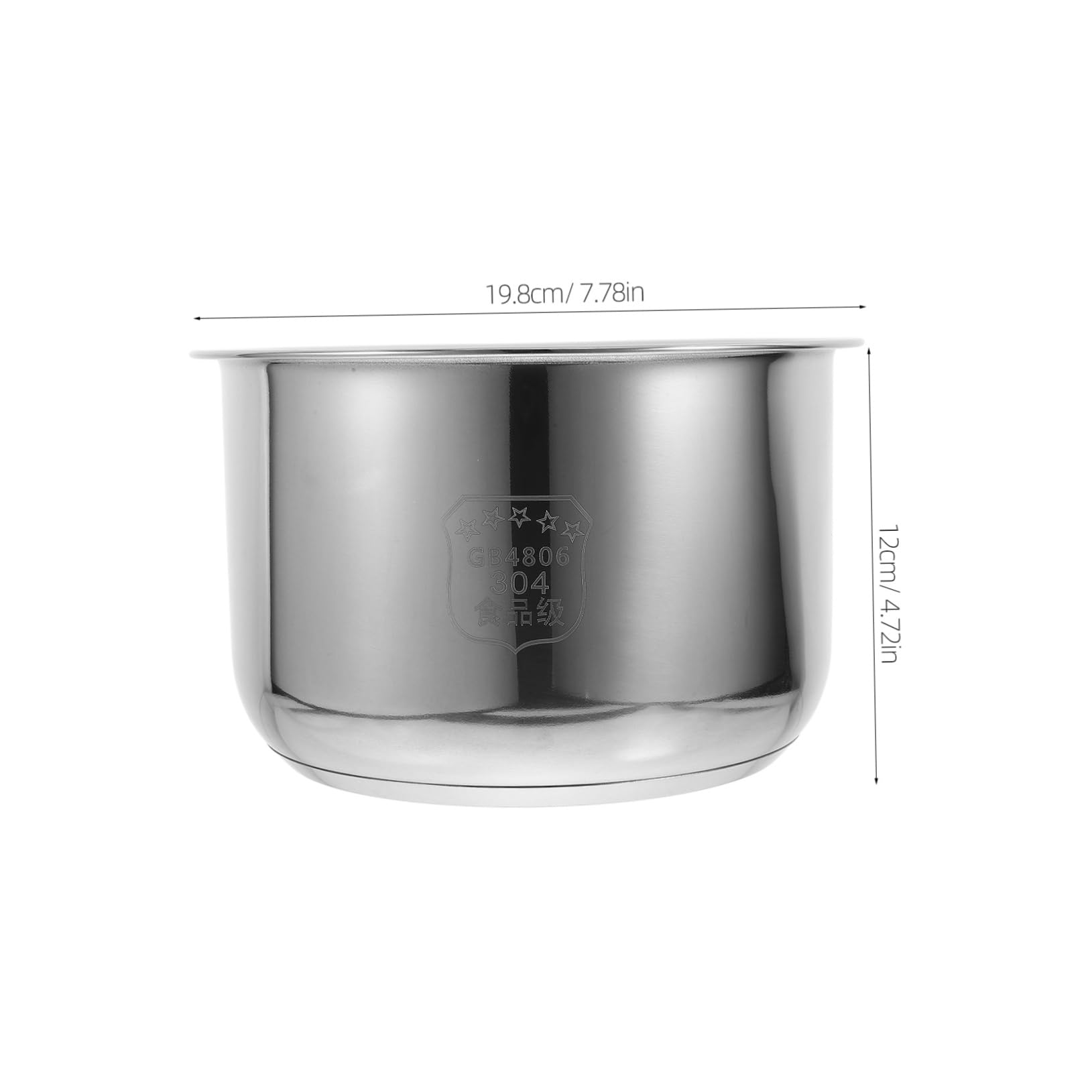 UTHCLO Rice Cooker Liner Instants Pot Inner Oven Electric Cooker Liner Pot Tiger Rice Cooker Pot Cooking Pot Inner Rice Maker Accessories Rice Cooker Small Stove Stainless Steel Silver