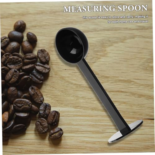 TOBBOMEY Coffee Bean Spoon Tablespoons Coffee Machine Espresso Coffe Beans Coffee Beans Coffee Beets Lor Coffee Tea Tablespoon Coffee Grinding Spoon Tea Spoon Espresso Scoop Black Plastic