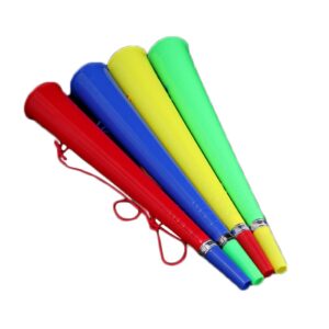 horn sounds maker reusable plastic football fans applause trumpets toys random color 4 pieces