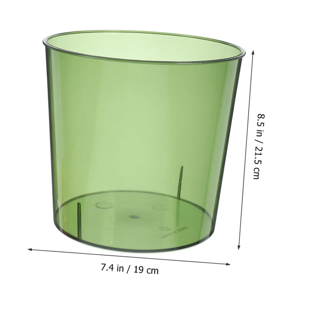 TOGEVAL 2pcs 2pcs（ ， 1pcs） 2 Wine Dump Bucket Litter Trash Can Transparent Trash Can Clear Rubbish Bin Kitchen Trash Container Large Trash Bin The Pet