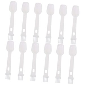 kichouse 12pcs grinder cleaning brush tea measuring spoon coffee bean grinder coffee machine cleaning brush espresso coffee grinder brush coffee beans grinder multi-purpose scoop white pp