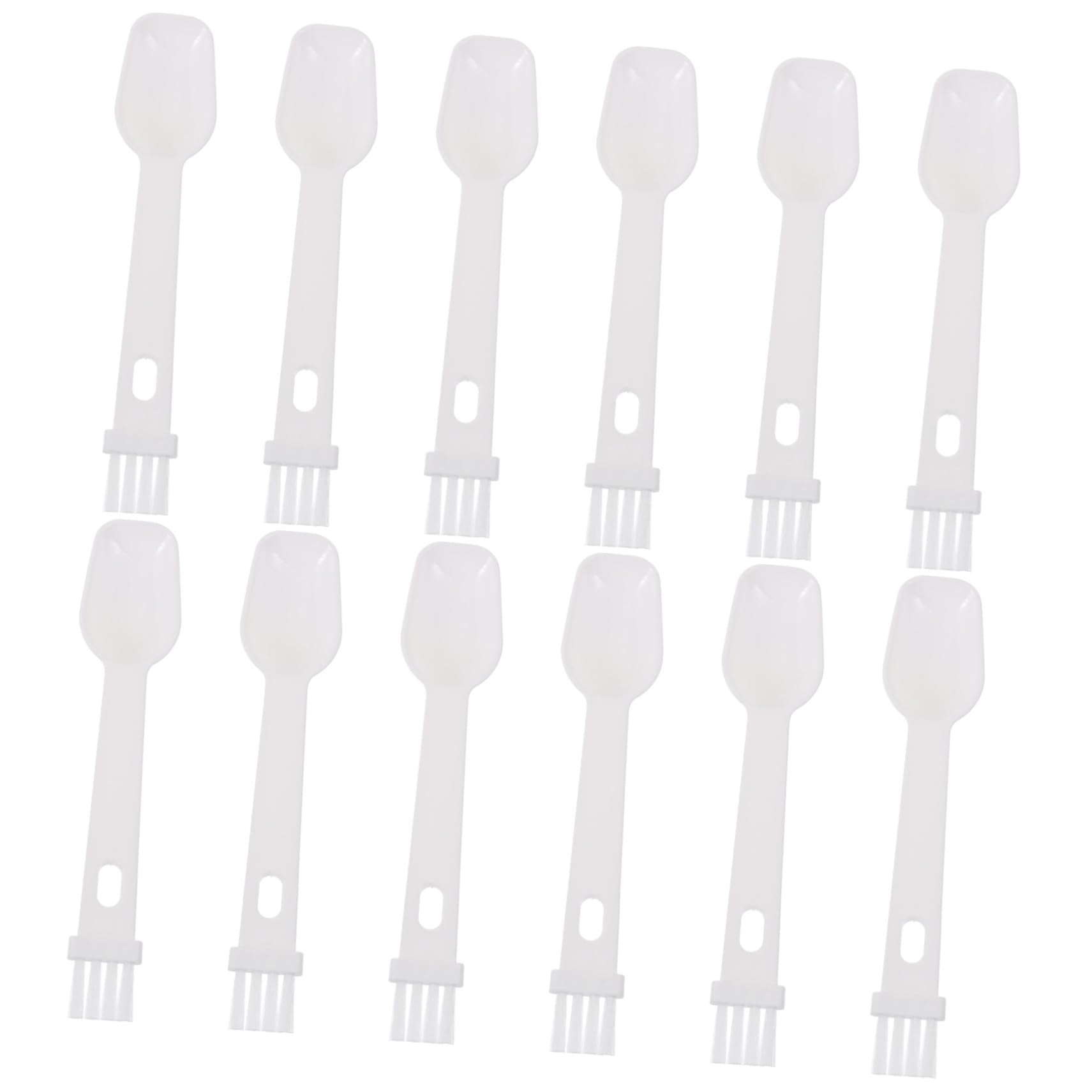 KICHOUSE 12pcs Grinder Cleaning Brush Tea Measuring Spoon Coffee Bean Grinder Coffee Machine Cleaning Brush Espresso Coffee Grinder Brush Coffee Beans Grinder Multi-purpose Scoop White Pp