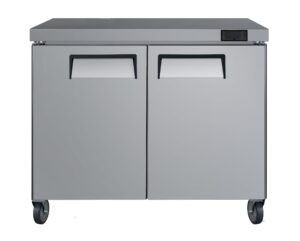 quantum commercial grade undercounter refrigerator | stainless steel | 2 door | 48.2” w x 30” d x 37.3” h