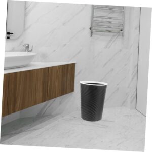 ANDRESLAD Household Open Belt Waste Basket for Kitchen Large Capacity Trash Bin Office Trash Can Kitchen Compost Bin Bedroom Trashcan Garbage Bin Bedroom Garbage Can Waste Bins Black Plastic