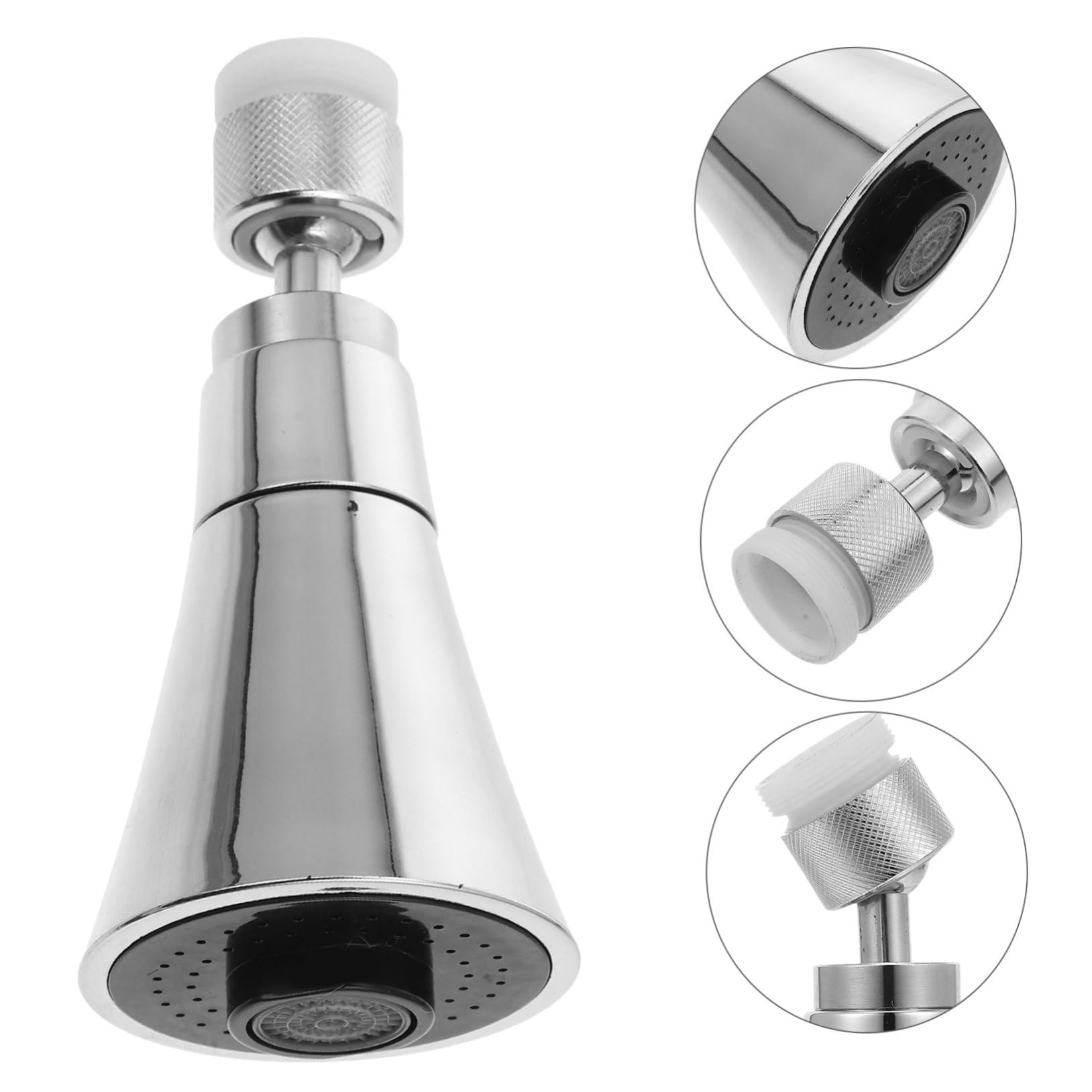 ORFOFE 1 Set Booster Faucet Rotated Faucet Head Anti-splashing Faucet Aerator Rotatable Faucet Rotating Faucet Jets for Bathtub Kitchen Tap Sprayer Water Saving Tap Aerator Copper Silver