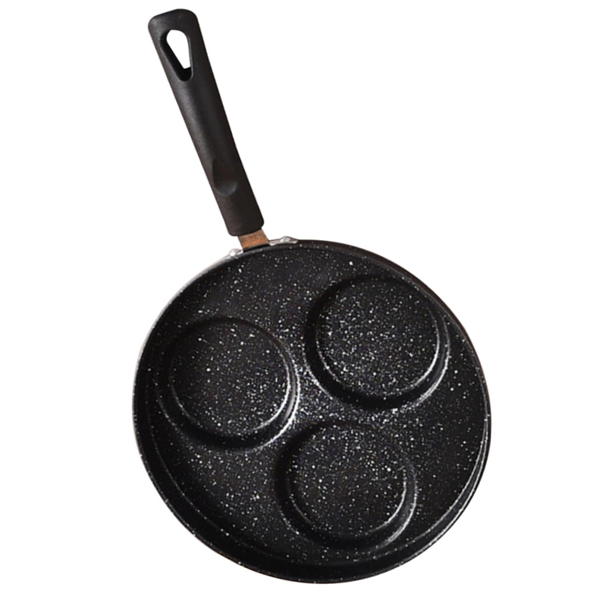 WATIIFUFU Breakfast Mini Skillet Divided Frying Grill Pan Handle Egg Pan Kitchen Skillet Fried Egg Pan Granite Egg Cooker Mini Frying Pan Griddle Pan 10 Inch Skillet Black Stainless Steel