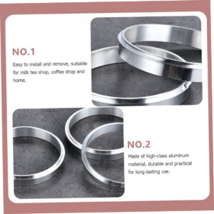 CRAFTHROU 2pcs Coffee Makers Sealing Ring Silver Cup Seal Replacement Aluminum Sealing Machine Ring Cup Sealer Machine Parts