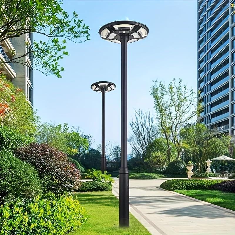 Shipping from US Outdoor Lamp UFO Solar Garden Light, with Motion Sensor Solar Flagpole Lamp, Induction Integrated Flying Saucer Solar Lights Outdoor, 750LED Flood Light Dusk to Dawn