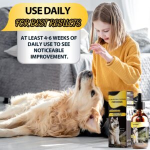 Dog Multivitamin Liquid, 13-In-1 Dog Vitamins Extra Strength to Improve Dog’s Digestive, Immune, Skin, Coat, Bone, Joints Health, 60 Ml Nature Dog Vitamins and Supplements for All Ages Breed Sizes Dog