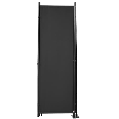 VEVOR Partition Screen, 5.6 ft Privacy Panels (4-Panel), Cloth Separator for Office, Bedroom, Dining, Study Areas, Standalone, Black