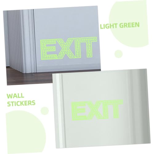 WHAMVOX 2 Sheets Export Sticker Outlet Stickers Exit Stickers Signs Ire Exit Signage Shopping Mall Exit Decal Exit Decals Mall Supplies Adhesive Exit Sticker Glowing Sticker The Pet