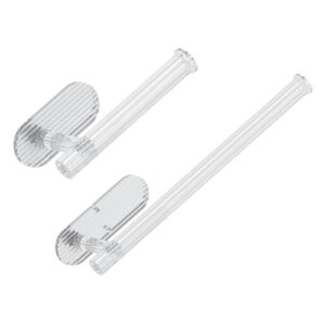 vosarea 2pcs nail towel rack bath towel hanger kitchen towel hangers shower towel bar wall mounted tissue holder kitchen towel bar bathroom towel holder towel ring transparent acrylic