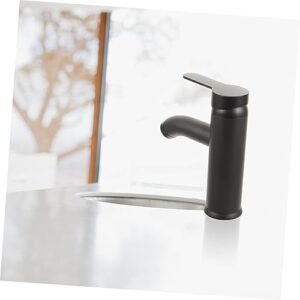 Gadpiparty Single Handle Faucet Sink Faucet Bath Faucet Metal Faucet Waterfall Bathroom Faucet Kitchen Faucet Basin Faucet Waterfall Faucet for Bathroom Sink Black Stainless Steel