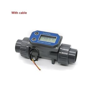 XAXAX Water Flow Meter, DN25-80 Flow Meter, Electronic LCD Digital Display Flowmeter, ZJLCD-BT01 PVC Pipe Liquid Water for Farm/Garden Irrigation,Gallon, QTS, PTS, L, m³(DN80,with Cable)