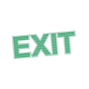 ultechnovo luminous exit sign noctilucence exit sign exit sign sticker exit wall sticker exit decal safety exit sign wall sticker exit luminous sticker emergency door exit sign emblems green