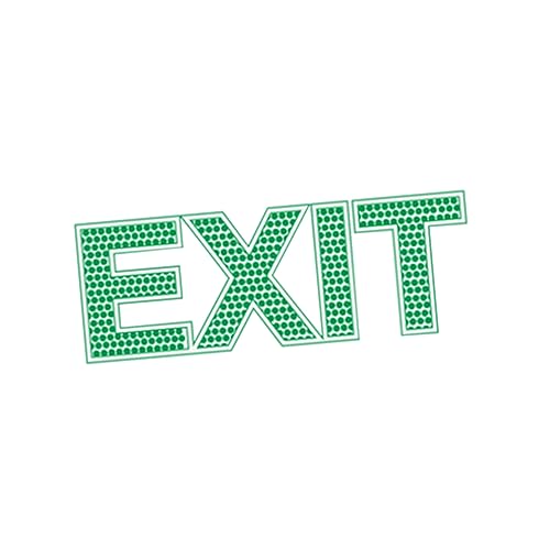 ULTECHNOVO Luminous Exit Sign Noctilucence Exit Sign Exit Sign Sticker Exit Wall Sticker Exit Decal Safety Exit Sign Wall Sticker Exit Luminous Sticker Emergency Door Exit Sign Emblems Green