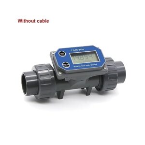 XAXAX Water Flow Meter, DN25-80 Flow Meter, Electronic LCD Digital Display Flowmeter, ZJLCD-BT01 PVC Pipe Liquid Water for Farm/Garden Irrigation,Gallon, QTS, PTS, L, m³(DN80,with Cable)