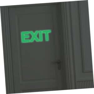 ULTECHNOVO Luminous Exit Sign Noctilucence Exit Sign Exit Sign Sticker Exit Wall Sticker Exit Decal Safety Exit Sign Wall Sticker Exit Luminous Sticker Emergency Door Exit Sign Emblems Green