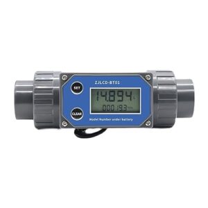 XAXAX Water Flow Meter, DN25-80 Flow Meter, Electronic LCD Digital Display Flowmeter, ZJLCD-BT01 PVC Pipe Liquid Water for Farm/Garden Irrigation,Gallon, QTS, PTS, L, m³(DN80,with Cable)