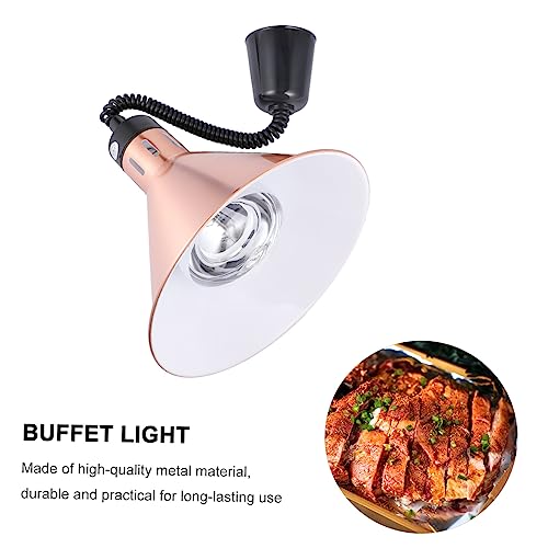 Gatuida 1pc Food Warmer Lamp Heat Food Lamp Pizza Warmer Countertop Food Heat Lamp Hot Lamp for Food Lamp Commercial Heat Lamps for Food Service Turtle Tank Heater Pet Heating Lamp Metal