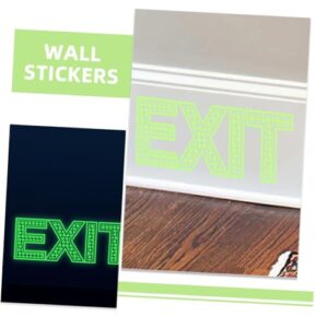 BUTIFULSIC 2 Sheets Export Sticker Signs Stickers Mall Supplies Warning Sticker Sign Sticker Direction Sticker Exit Sticker for Mall Emergency Exit Sign Protection Sticker Exit Decals The Pet