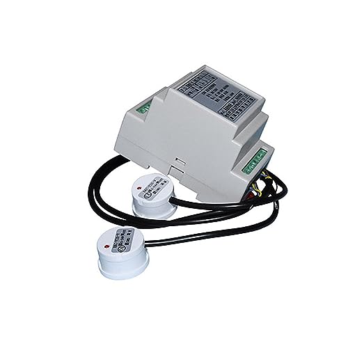 XAXAX Water Flow Meter, High and Low Liquid Level Controller, Non-Contact Intelligent Automatic Water Filling and Drainage Sensor,Gallon, QTS, PTS, L, m³(C350-2P 1m)