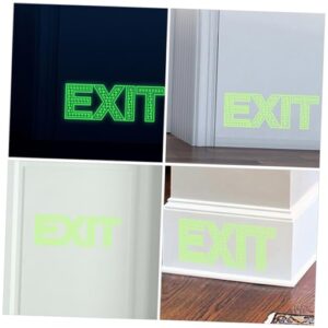 WOONEKY 2 Sheets Export Sticker Stickers Signs Sign Sticker Glowing Sticker Exit Sticker Shopping Mall Exit Decal Indicator Floor Sticker Floor Guide Sticker Mall Supplies The Pet