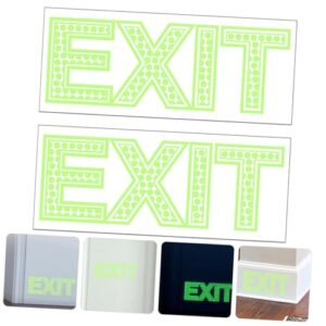 BUTIFULSIC 2 Sheets Export Sticker Signs Stickers Mall Supplies Warning Sticker Sign Sticker Direction Sticker Exit Sticker for Mall Emergency Exit Sign Protection Sticker Exit Decals The Pet