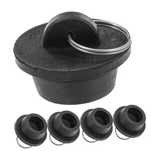 coolhiya 5pcs sink plug bathroom sink kitchen sink stopper bath tub plug sink stopper kitchen drain tub drain stopper drain plug washbasin stopper bathtub washbasin plug rubber black