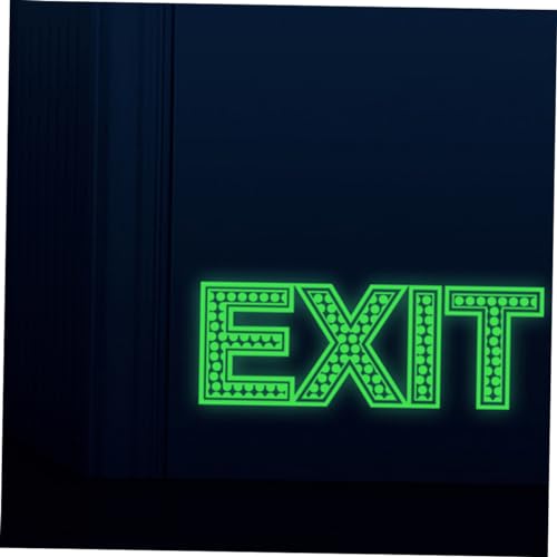 WHAMVOX 2 Sheets Export Sticker Outlet Stickers Exit Stickers Signs Ire Exit Signage Shopping Mall Exit Decal Exit Decals Mall Supplies Adhesive Exit Sticker Glowing Sticker The Pet