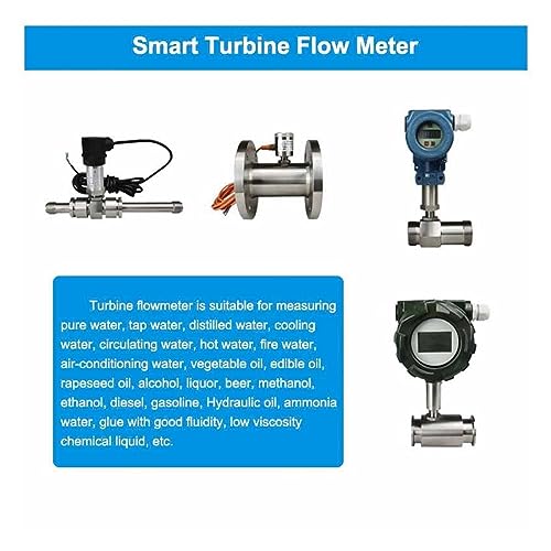 XAXAX Water Flow Meter, LWYD/LWYE Liquid Flow Meter Sensor， Transmitter RS485 of Pure Water Edible Oil Methanol Beer Gasoline Milk Alcohol,Gallon, QTS, PTS, L, m³(LWYD-DN12)