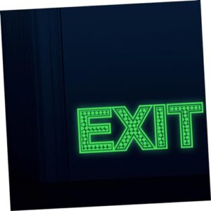 WOONEKY 2 Sheets Export Sticker Stickers Signs Sign Sticker Glowing Sticker Exit Sticker Shopping Mall Exit Decal Indicator Floor Sticker Floor Guide Sticker Mall Supplies The Pet