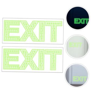 BUTIFULSIC 2 Sheets Export Sticker Signs Stickers Mall Supplies Warning Sticker Sign Sticker Direction Sticker Exit Sticker for Mall Emergency Exit Sign Protection Sticker Exit Decals The Pet