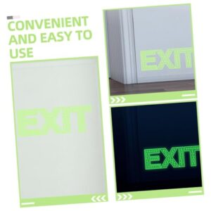 WHAMVOX 2 Sheets Export Sticker Outlet Stickers Exit Stickers Signs Ire Exit Signage Shopping Mall Exit Decal Exit Decals Mall Supplies Adhesive Exit Sticker Glowing Sticker The Pet