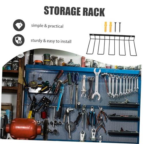 QUMIIRITY Electric Drill Storage Rack Power Drill Cordless Tools Storage Shelves Storage Racks Cordless Drills Garage Tool Rack Multifunctional Storage Rack Power Tool Rack Black Iron